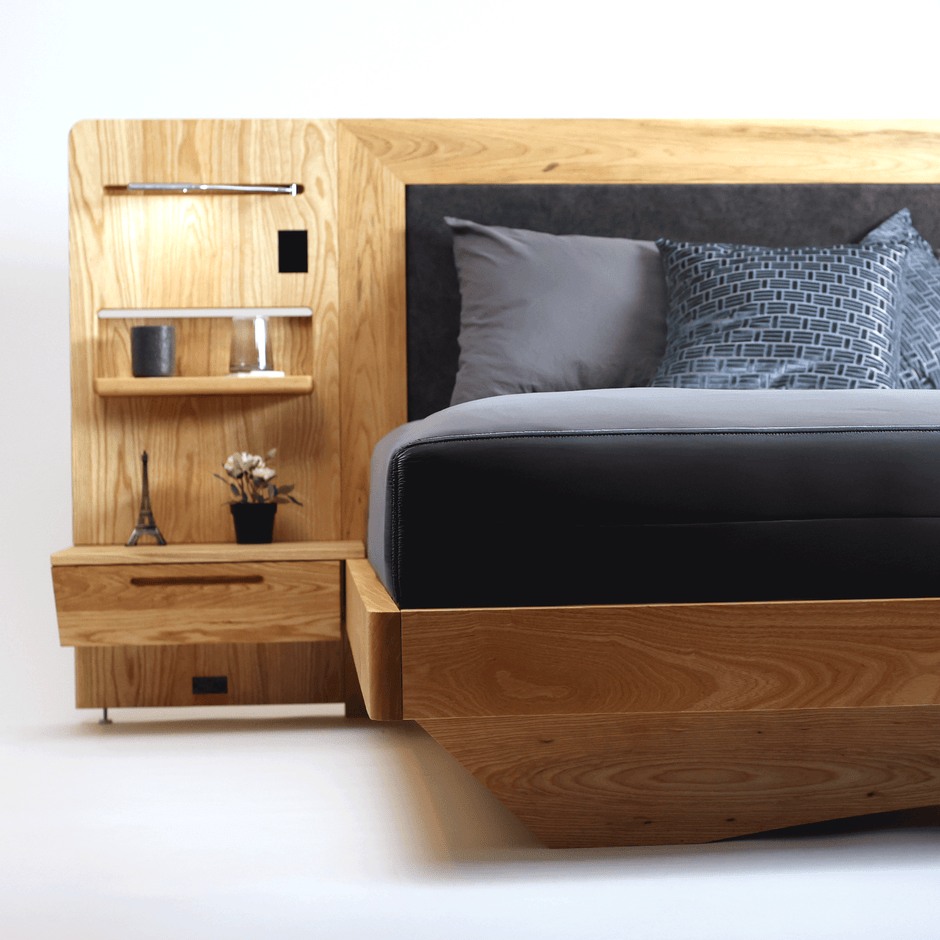 Shepin | Tool-Free Solid Hardwood Beds with Storage
