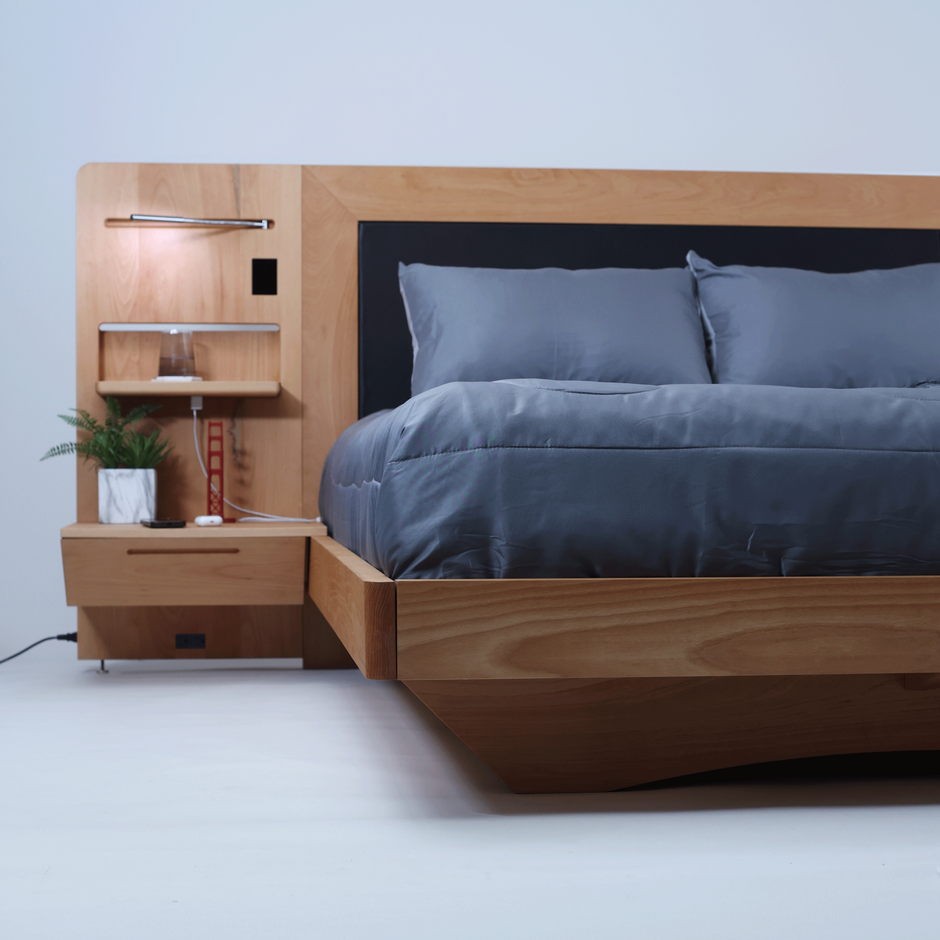 Shepin | Tool-Free Solid Hardwood Beds with Storage
